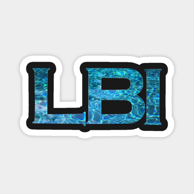 Long Beach Island LBI Water Letters - Destinations - Magnet | TeePublic