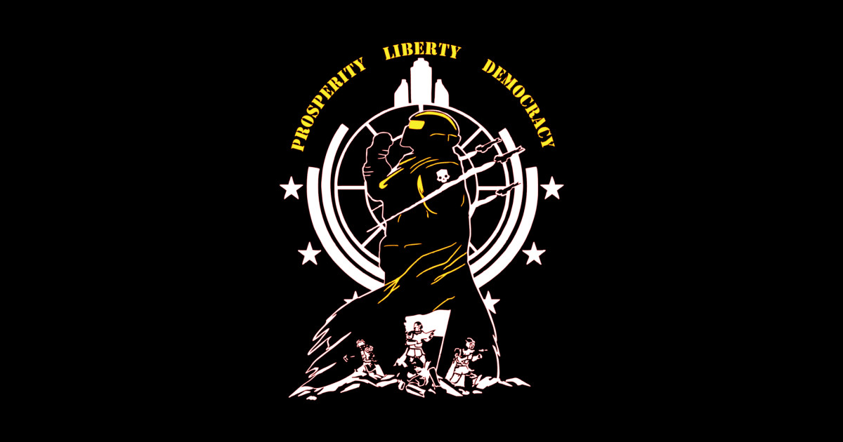Helldivers Prosperity, Liberty, Democracy - Helldivers 2 - Sticker ...