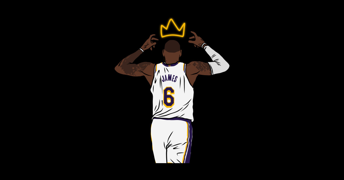 LeBron James Crowns Himself - Lebron James - Sticker | TeePublic LeBron James Crowns Himself - Lebron James - Sticker | TeePublic