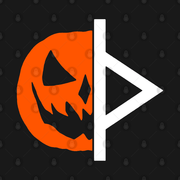 Halloween 6 pumpkin / thorn symbol (thurisaz) - Halloween 6 - T-Shirt ...