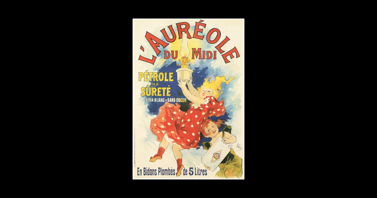 L' AUREOLE Petrol Oil Lamp French Art Nouveau Advertisement Jules ...