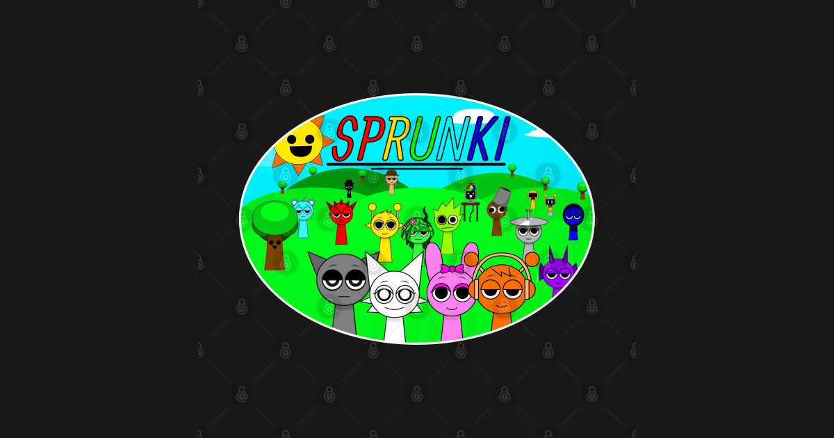 Sprunki Inside Logo White - Sprunki - T-Shirt | TeePublic