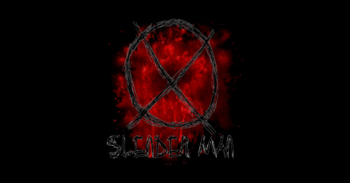 Slenderman blood spatter and symbol - Horror - Sticker | TeePublic