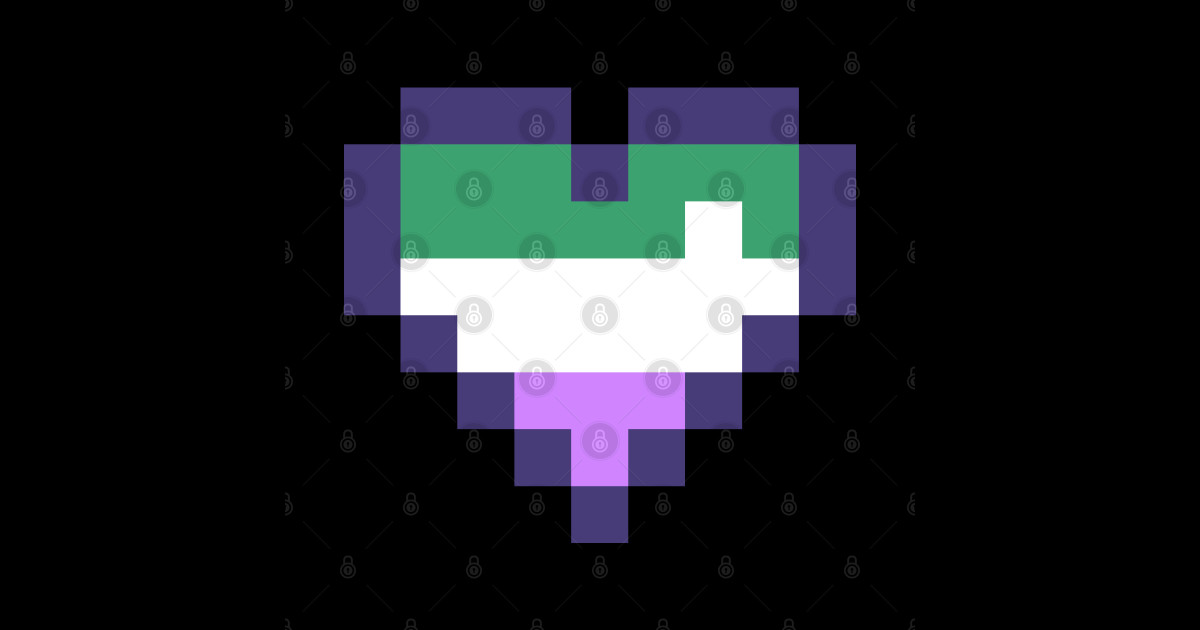 Genderqueer Heart Pride Flag - Genderqueer - Sticker | TeePublic