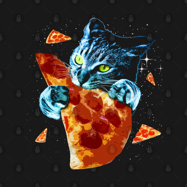 Pizza Cat in Space - Pizza Cat - T-Shirt | TeePublic