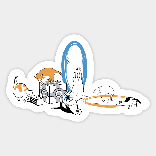 Science Cats - Cats - Sticker | TeePublic