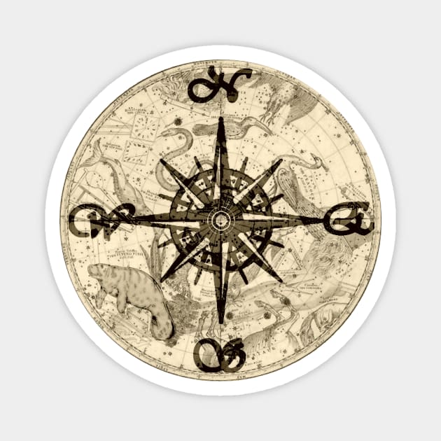 Ancient Mariner Compass Rose - Nautical - Magnet | TeePublic