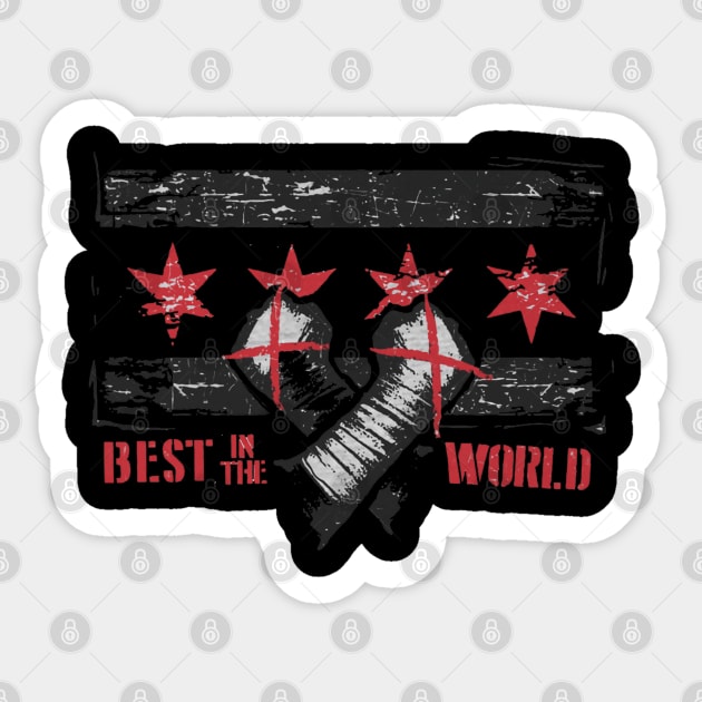 CM Punk Chicago Flag - Cm Punk - Sticker | TeePublic