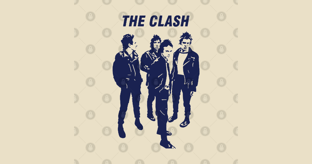 Vintage The Clash Blue - The Clash Band - T-Shirt | TeePublic
