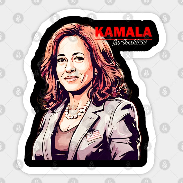 Kamala For President - Kamala For President - Sticker | TeePublic