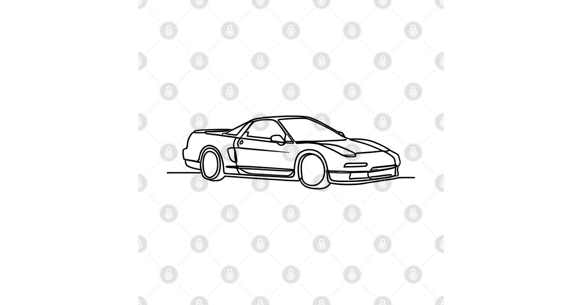 Honda NSX Line Drawing - Nsx - T-Shirt | TeePublic