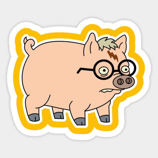 Harry Plopper - Pig - Sticker | TeePublic