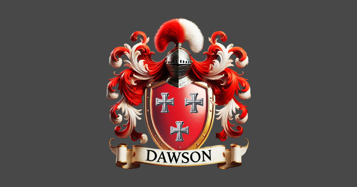 Dawson Family Crest – Ancestral Coat of Arms, Heraldic Emblem Gift ...