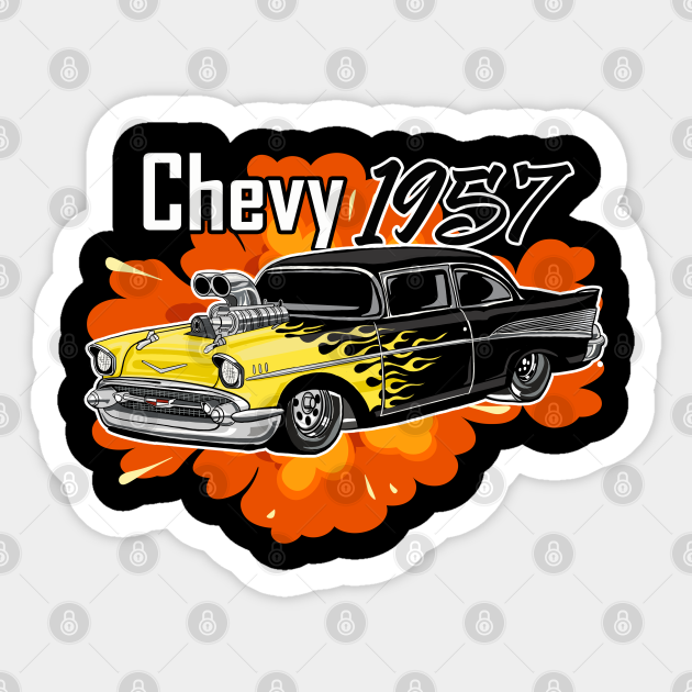 CHEVY 1957 - Muscle Cars - Sticker | TeePublic