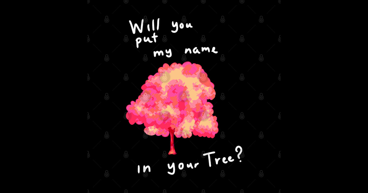 will you put my name in your tree - Wedding Gift For Wife - Sticker ...