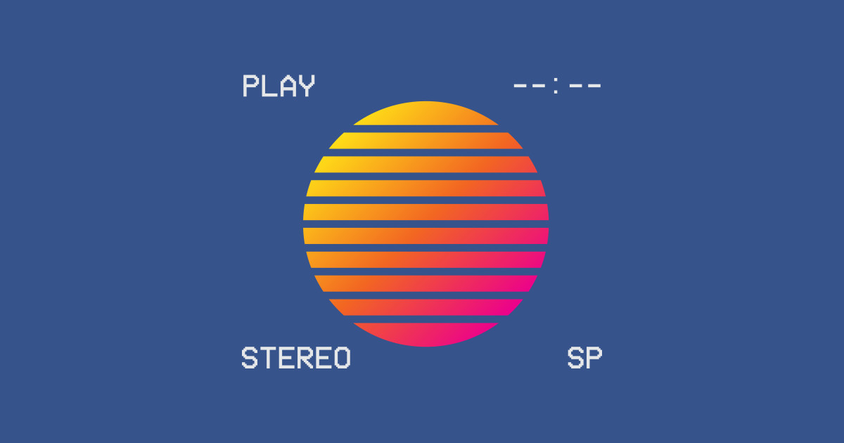 80s Sun VHS Design - Vhs - T-Shirt | TeePublic