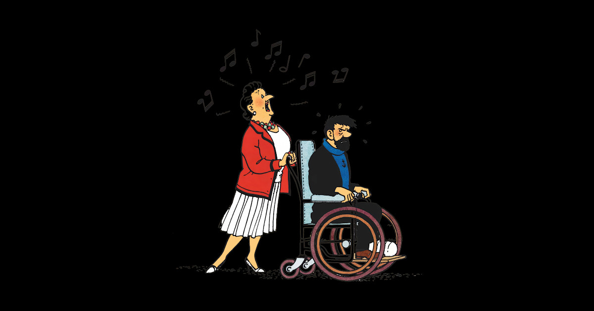 Haddock & Bianca Singing Couple - Haddock - Sticker | TeePublic