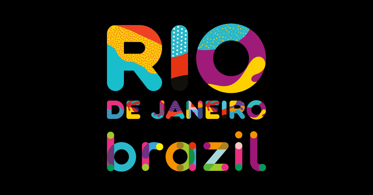 Colorful Text Rio De Janeiro - Rio De Janeiro - T-Shirt | TeePublic