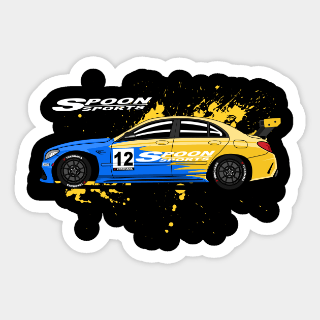 mercedes amg livery spoon - Spoon Racing - Sticker | TeePublic