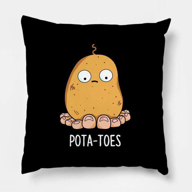 Potatoes Cute Potato With Toes Pun - Potato Pun - Pillow | TeePublic