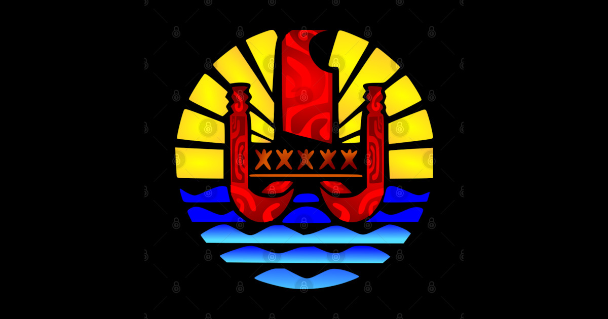 Flag of French Polynesia - Flag Of French Polynesia - Sticker | TeePublic