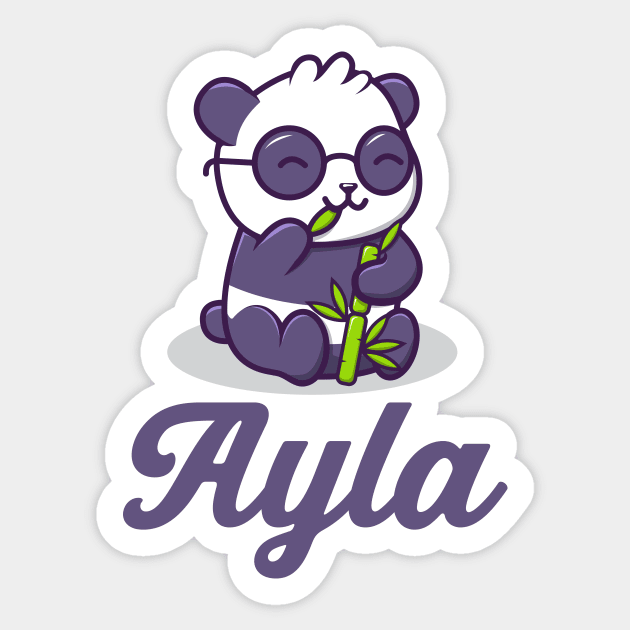 Ayla Panda Logo - Ayla - Sticker | TeePublic