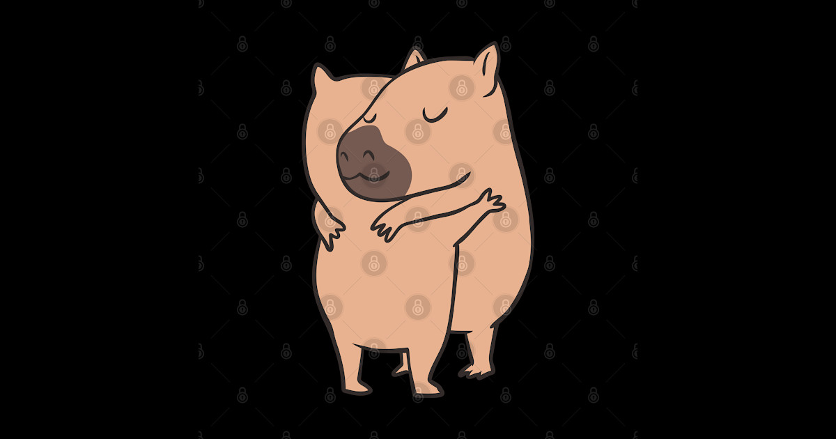 Capybara Hugs - Capybara - Posters and Art Prints | TeePublic