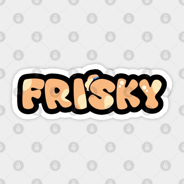 frisky cartoon kids - Bluey - Sticker | TeePublic