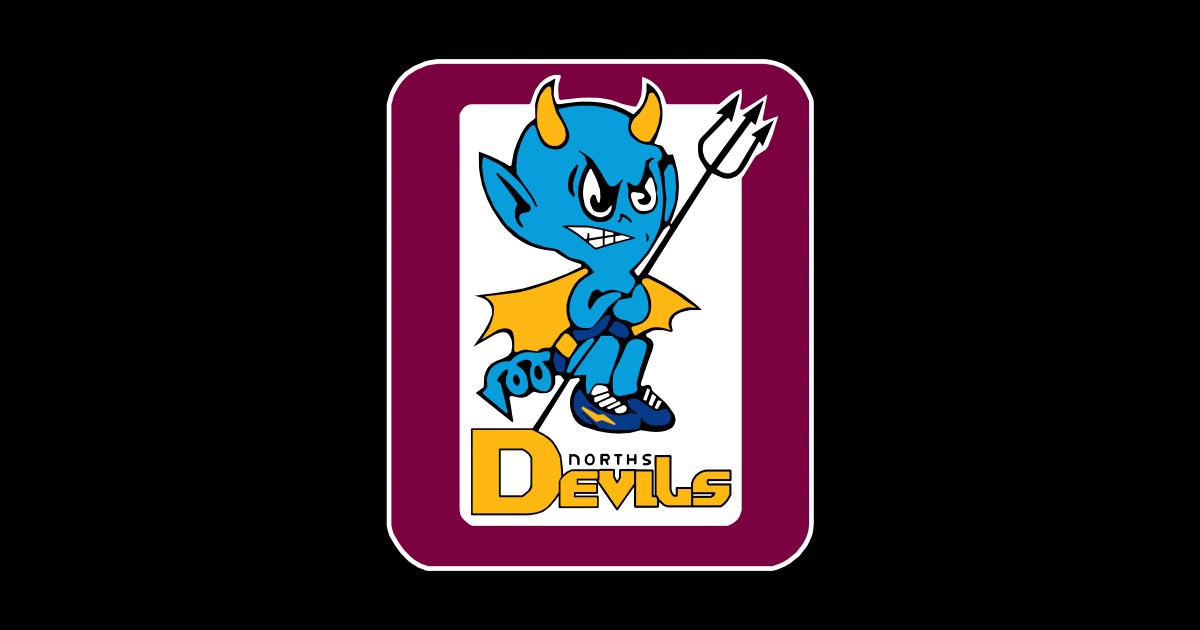 Retro Rugby League - NORTHS DEVILS - Rugby League - Sticker | TeePublic