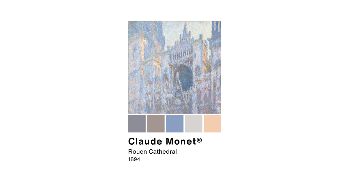 Claude Monet - Rouen Cathedral - Pantone Color swatch, Art Paintings ...