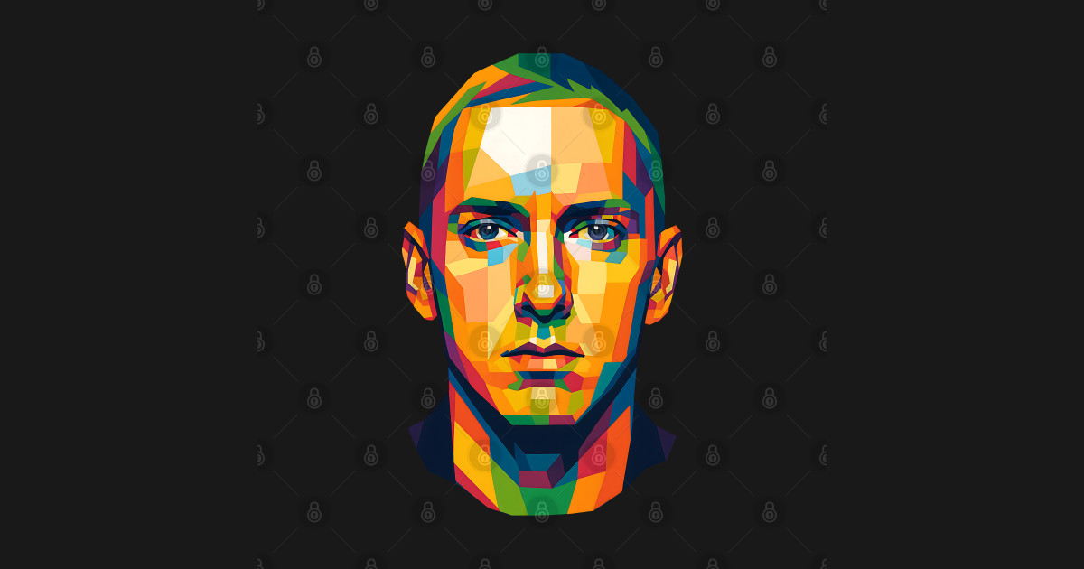 Pop Art Rapper Face in WPAP Abstract - Rappers - T-Shirt | TeePublic