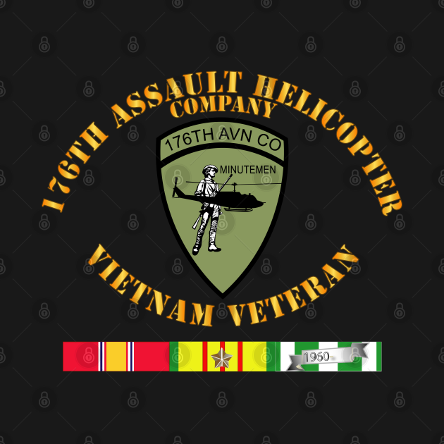 176th Assault Helicopter Co - Vietnam Vet - SVC - Assault - T-Shirt ...