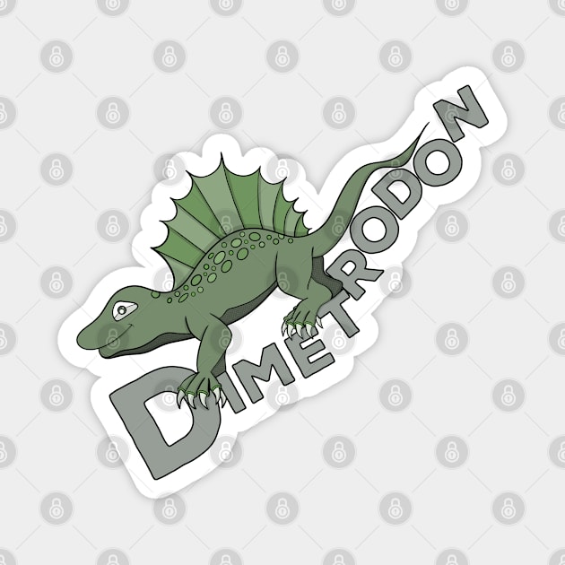 Dimetrodon synapsidus not a dinosaur - Prehistoric Creature - Magnet ...