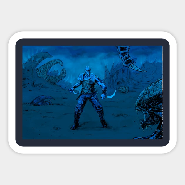 Riddick Vs Aliens - Riddick - Sticker | TeePublic