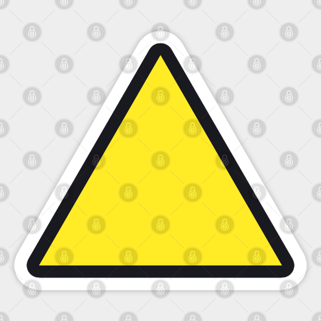 Yellow triangle - Yellow Triangle - Sticker | TeePublic