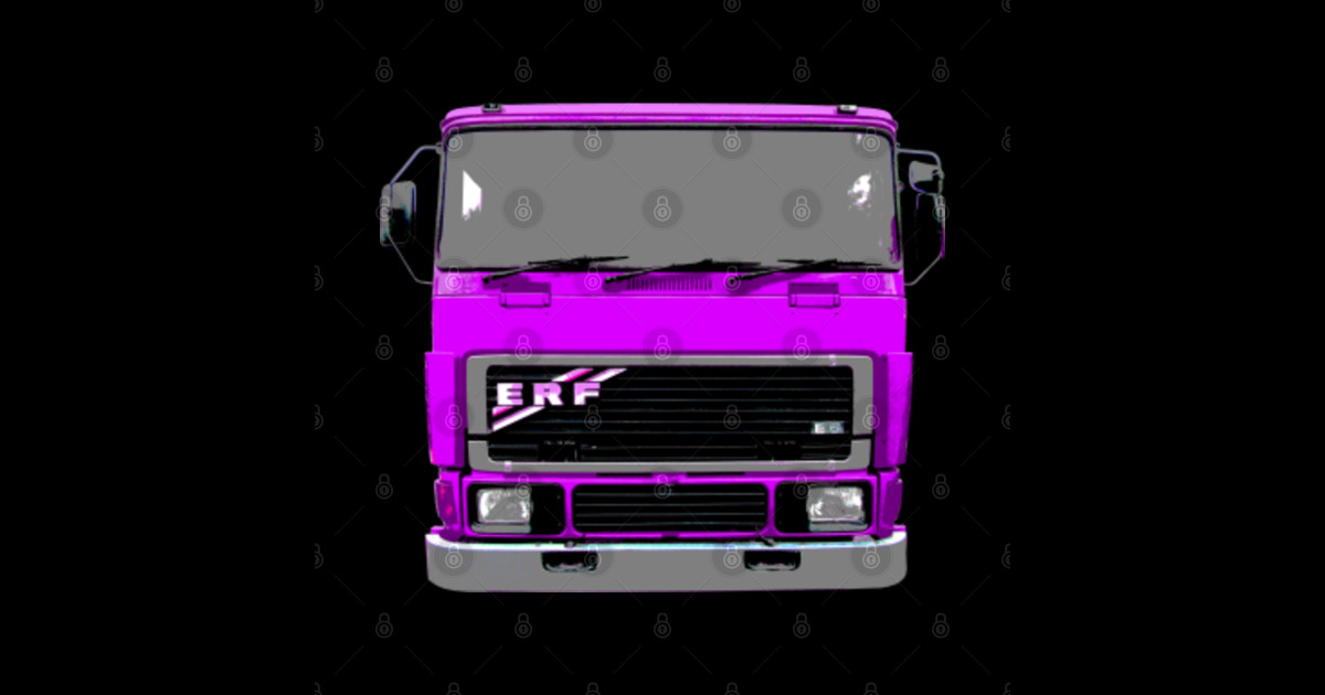 ERF E6 1980s classic heavy lorry purple - Erf - Sticker | TeePublic