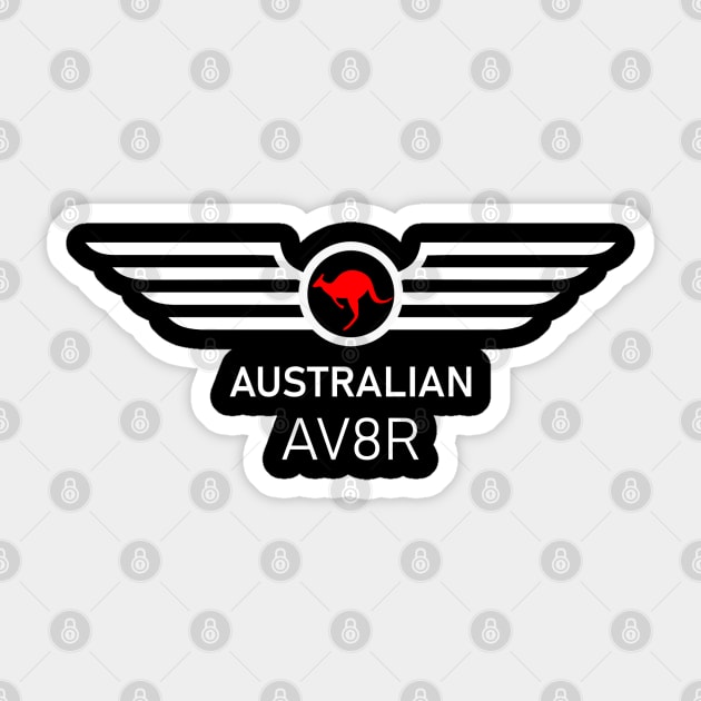 AV8R Australian Wings - Pilot - Sticker | TeePublic
