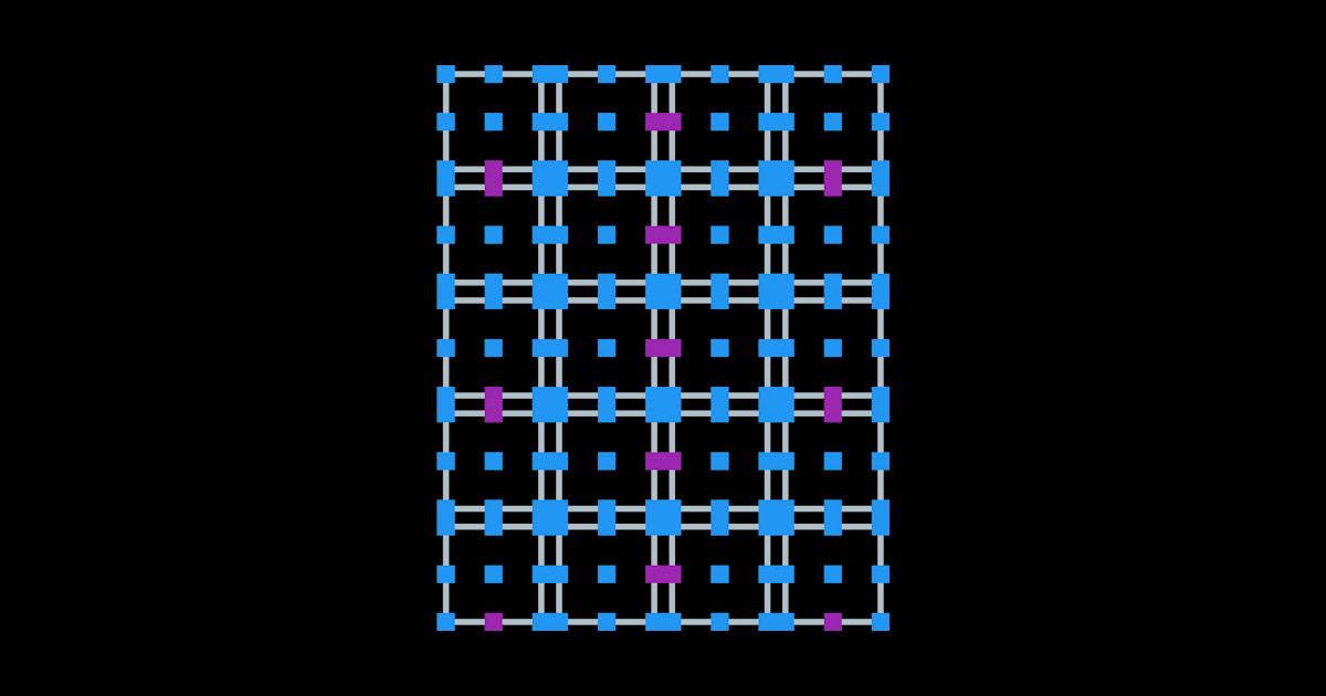 Interlocking Blue and Purple Rectangles - Pattern Design - Graphic Art ...
