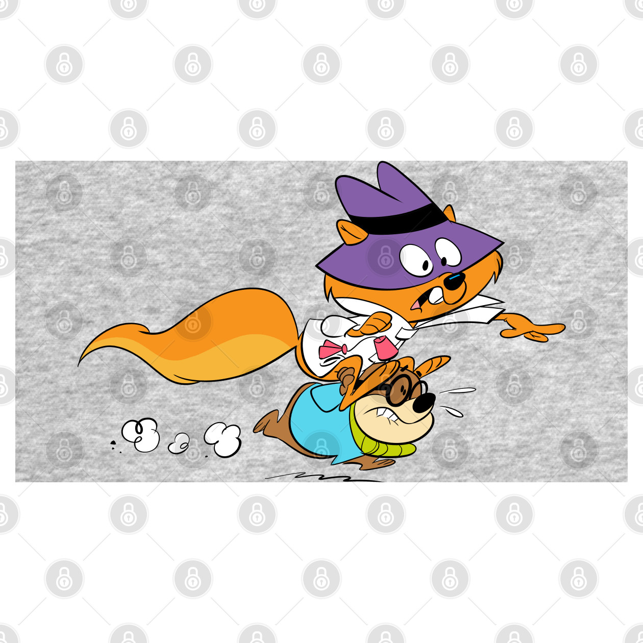 Secret Squirrel and Morocco Mole - Secret Squirrel - Baseball T-Shirt ...