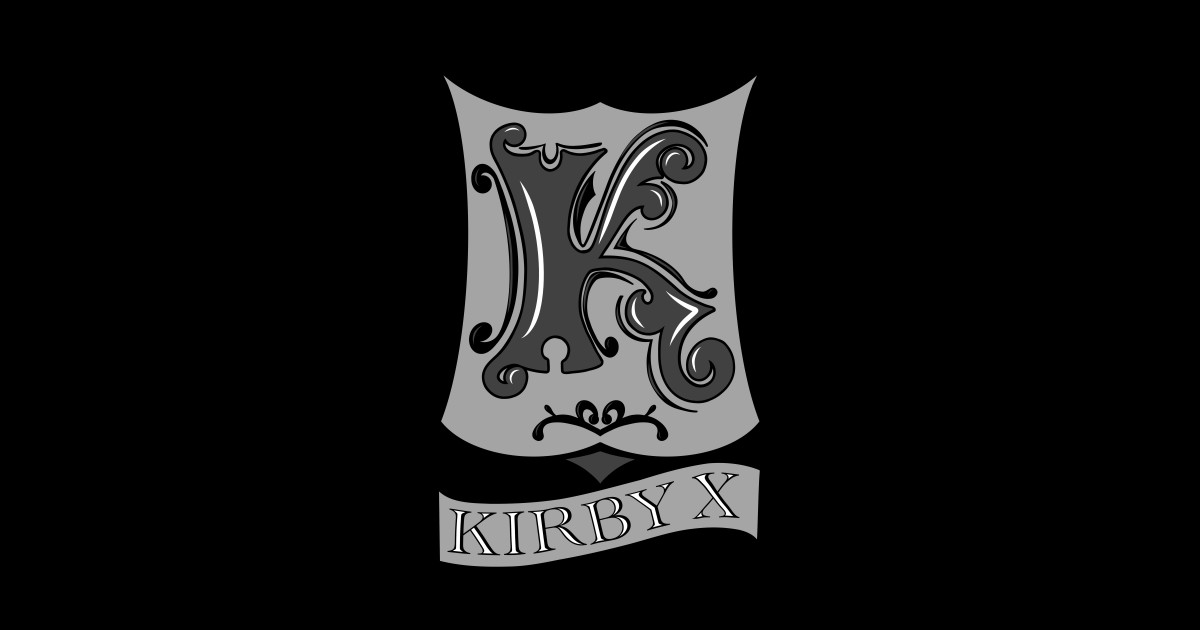 Kirby Family Crest Black and Gray - Familycrest - Sticker | TeePublic