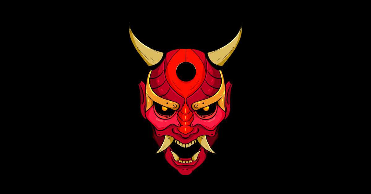 The Face Of The Devil - Japanese - Sticker | TeePublic