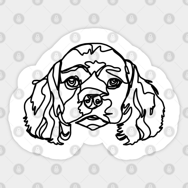 Cocker Spaniel Outline Design - Dog - Sticker | TeePublic