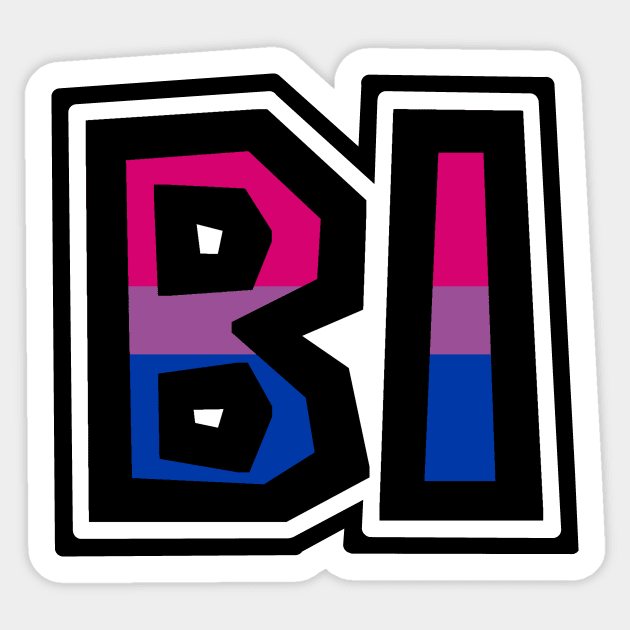Bi Text - Bisexual Pride Flag Colours - Loud and Proud Sexuality ...