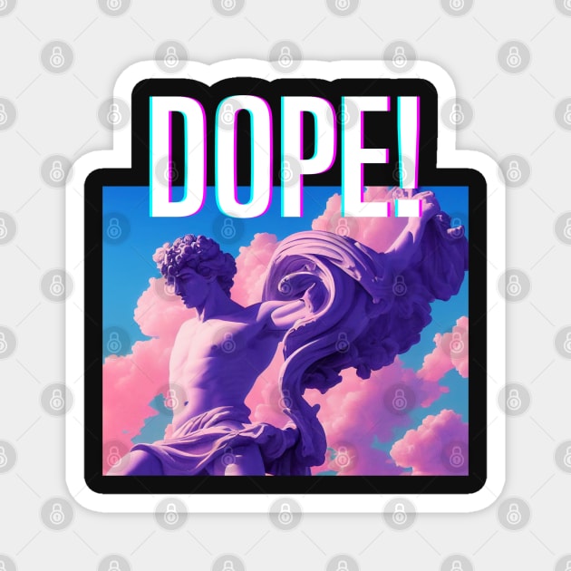 Dope! Angel Synthwave - Synthwave Retrowave - Magnet | TeePublic
