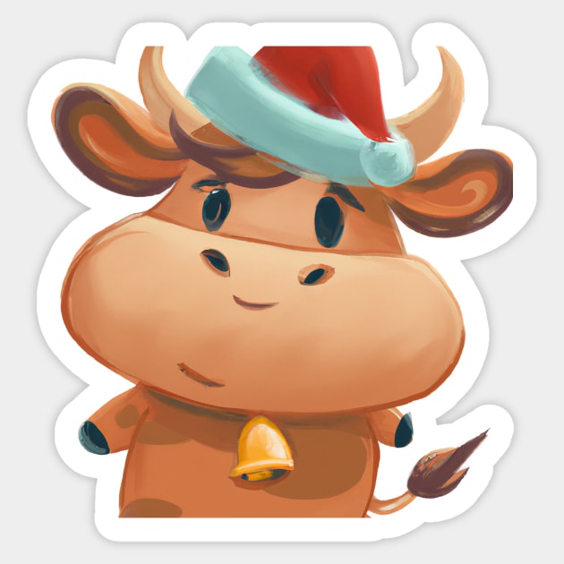 Cute Ox Drawing - Ox - Sticker | TeePublic
