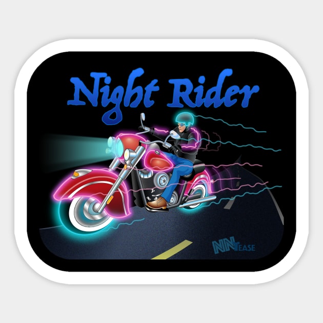 Night Rider - Motorcycle - Sticker | TeePublic