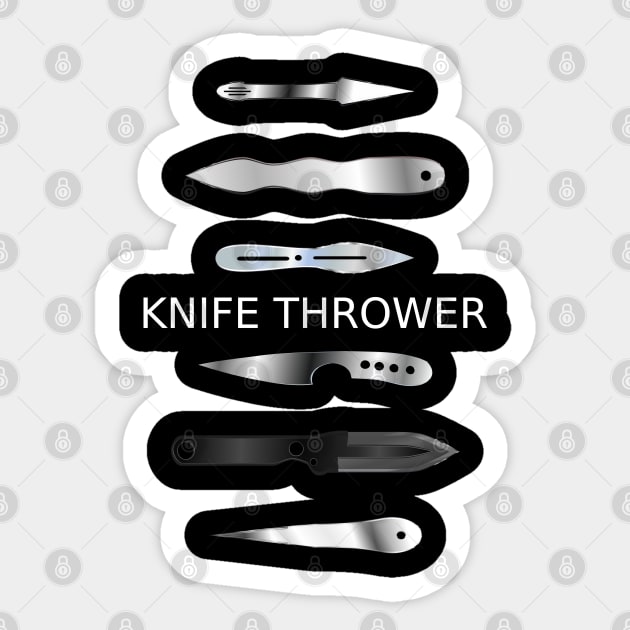 Knife Thrower Throwing Knife Assortment - Knife Throwing - Sticker ...