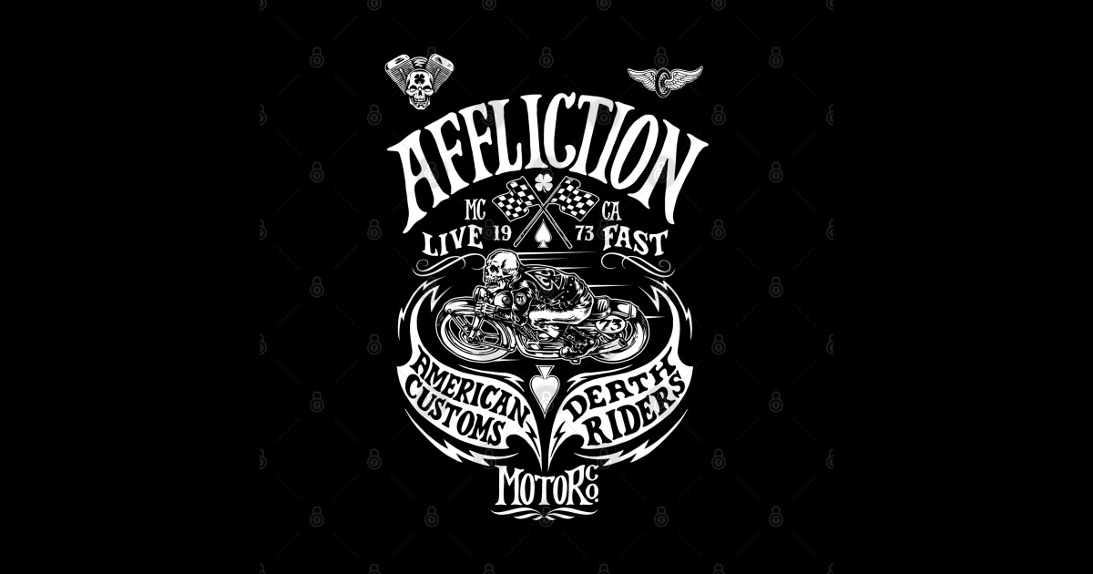 Affliction Riders motors - Affliction - Sticker | TeePublic