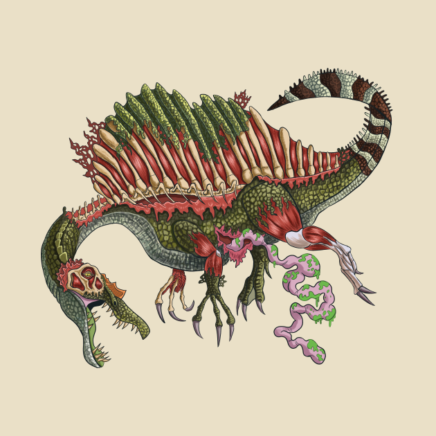 Zombie Spinosaurus - Zombie - T-Shirt | TeePublic