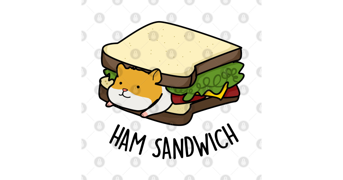 Ham Sandwich Cute Ham Hamster Pun - Ham Pun - Kids T-Shirt | TeePublic